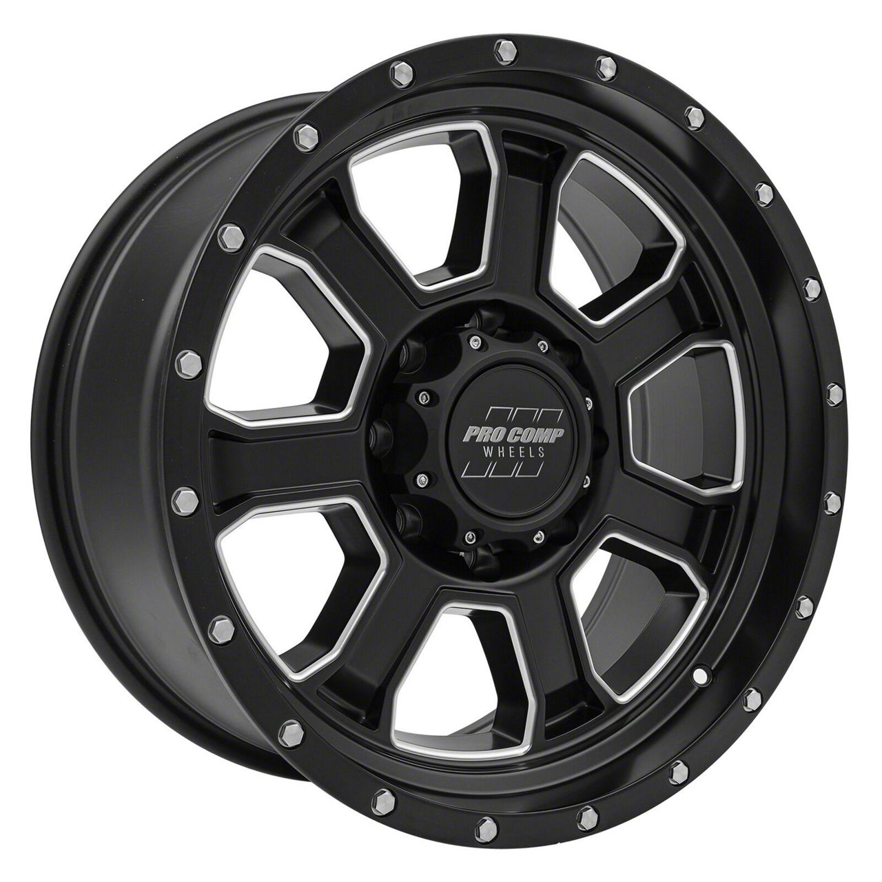 Pro Comp Wheels RAM 2500 Sledge Satin Black Milled 8-Lug Wheel; 20x9 ...