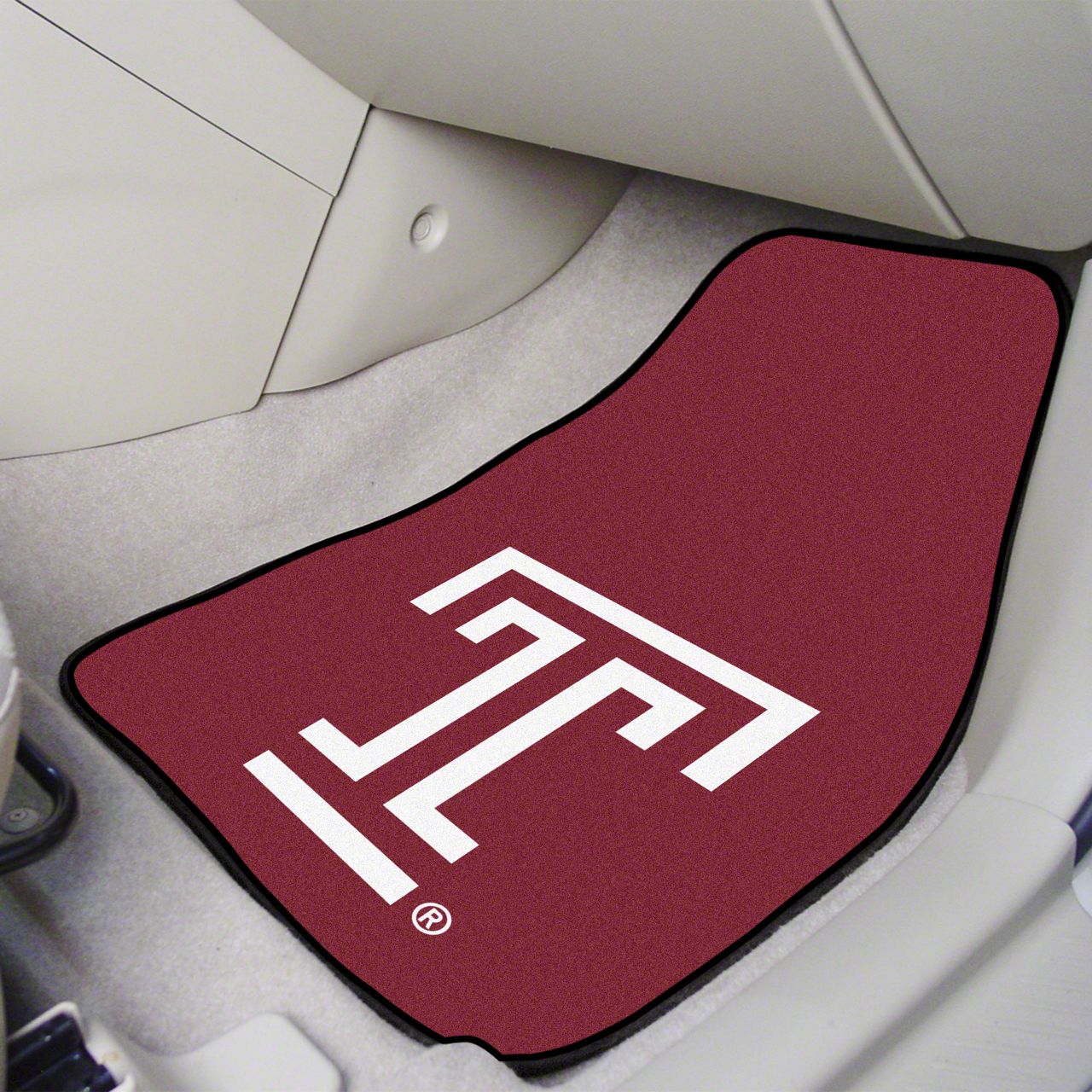 Tacoma Carpet Front Floor Mats with Temple University Logo; Red ...