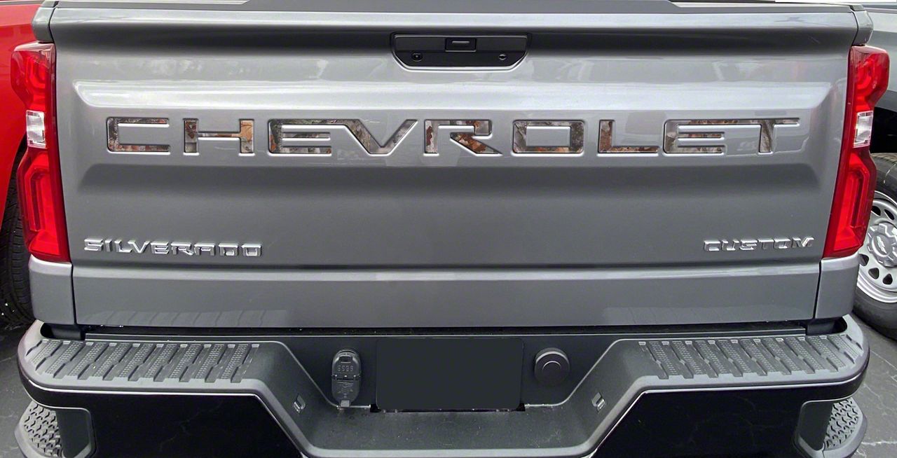 Silverado 2500 Tailgate Insert Letters; Camouflage (20-22 Silverado ...