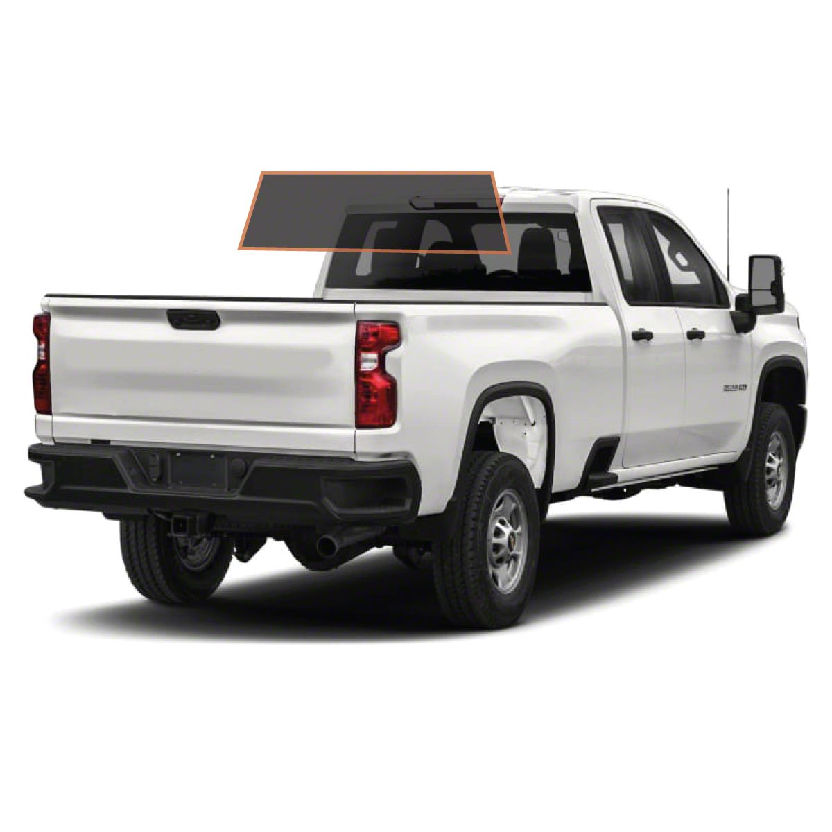 MotoShield Pro Silverado 2500 Solid Rear Windshield Tint; 25% CHEV2500 ...