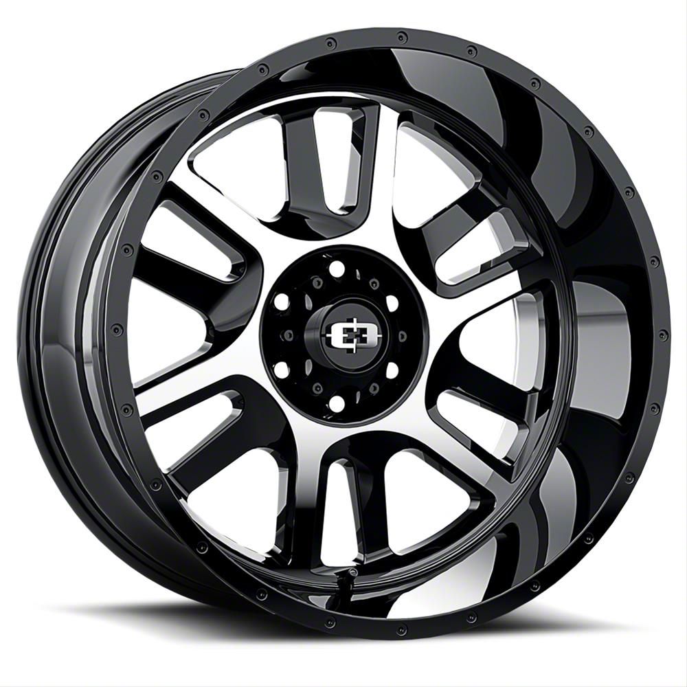 Vision Off-Road Silverado 2500 419 Split Gloss Black Machined 8-Lug ...