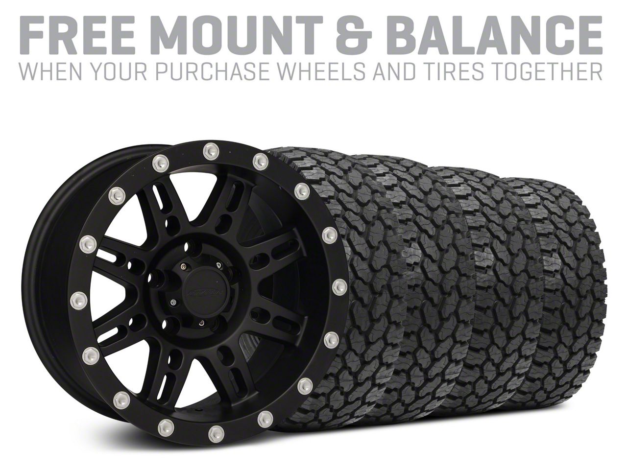 Pro Comp Wheels Jeep Wrangler Alloy Series 7031 17x9 and Extreme A/T ...