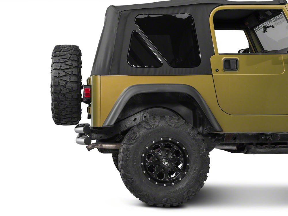 Barricade Double Tubular Rear Bumper with Receiver Hitch; Polished (76 ...