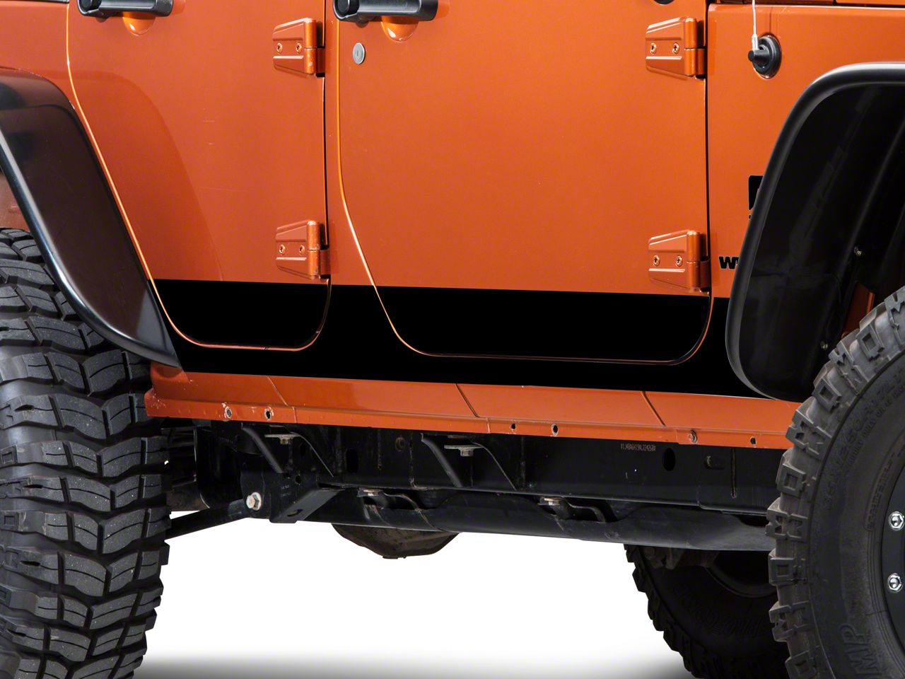 SEC10 Jeep Wrangler Rocker Panel Decal; Black J100701 (07-18 Jeep ...