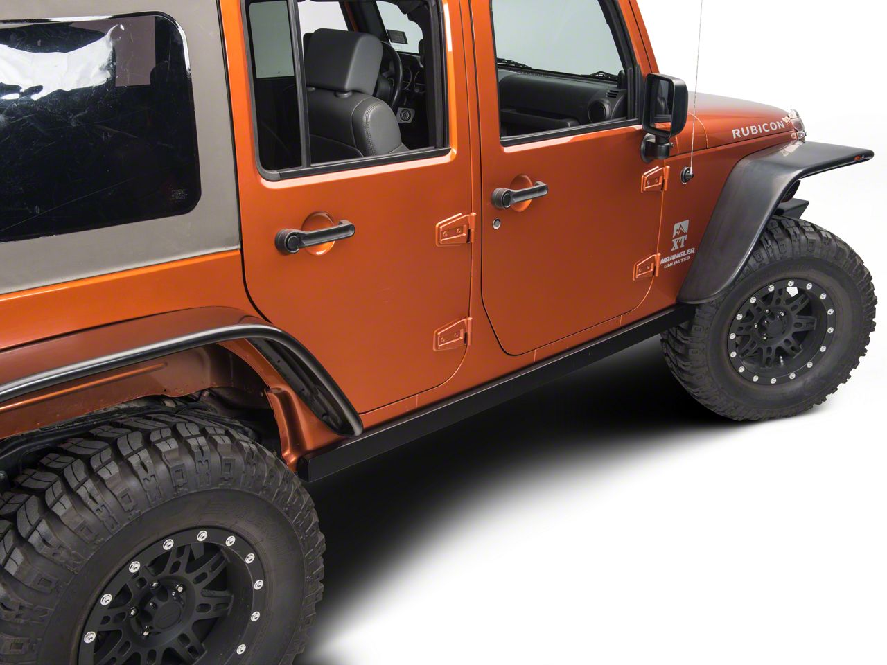 Barricade Jeep Wrangler Rubi Rails; Textured Black J100745 (07-18 Jeep ...