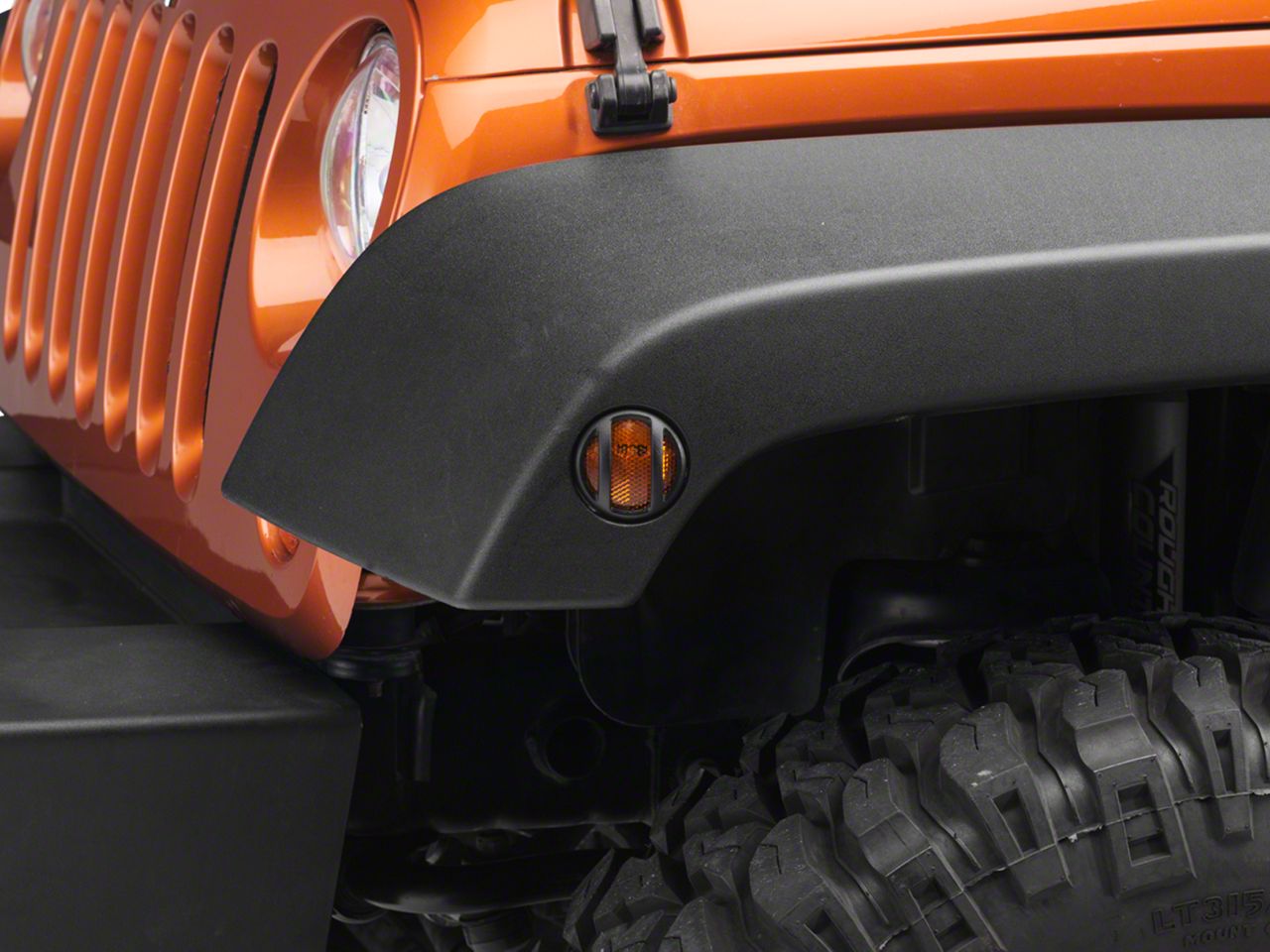 Barricade Jeep Wrangler Side Marker Guard; Textured Black J100764 (07 ...
