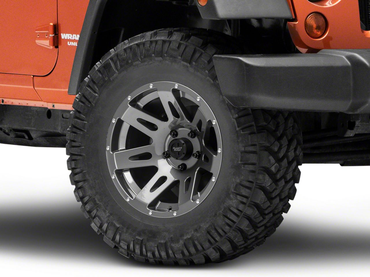 Rugged Ridge Jeep Wrangler XHD Gun Metal Gray Wheel - 17X9 15301.30 (07 ...