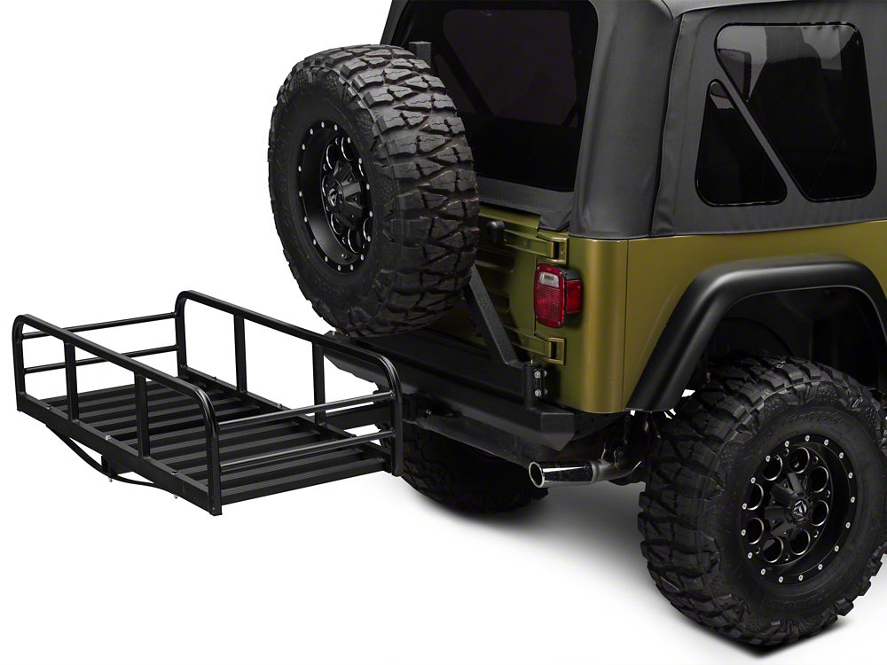 RedRock Hitch Mounted Cargo Rack 12 Inch XL 87 06 Jeep Wrangler YJ TJ RedRock