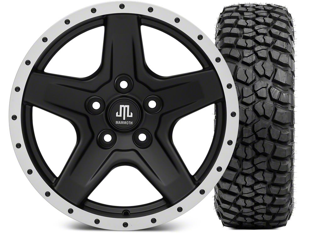 Mammoth Boulder Simulated Beadlock Style Black 17x9 Wheel and BF ...