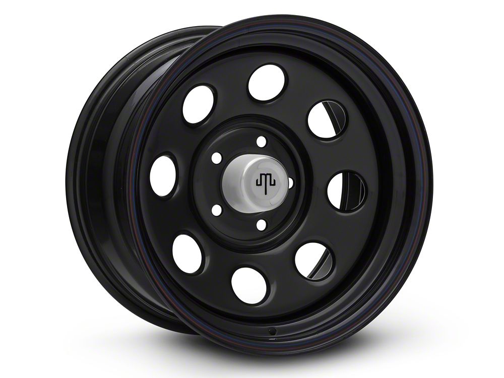 Mammoth 8 Steel Black Wheel with Polished Center Cap; 17x9; -6mm Offset ...