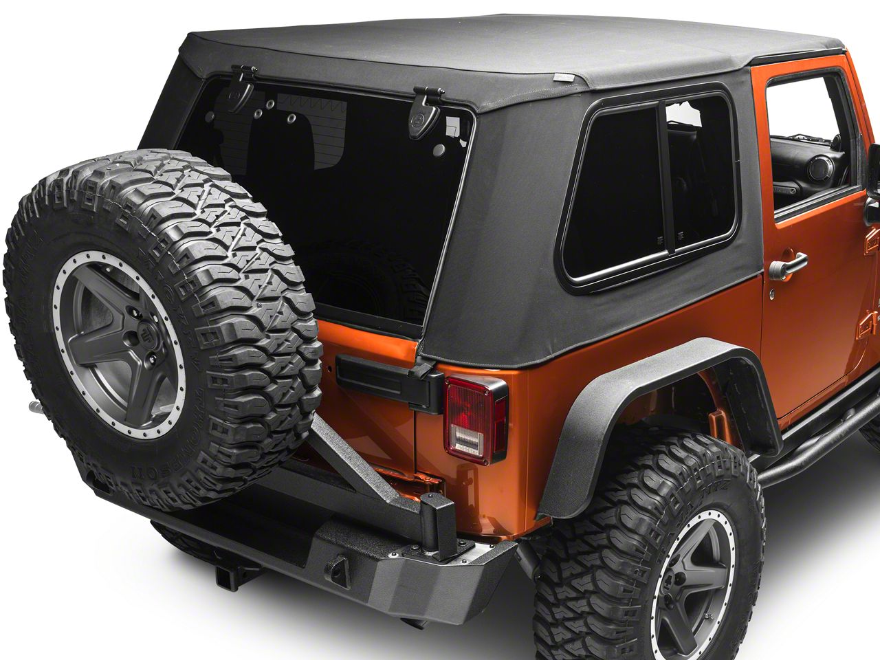 Bestop Jeep Wrangler Trektop Pro Hybrid Soft Top - Black Twill 54852-17 ...