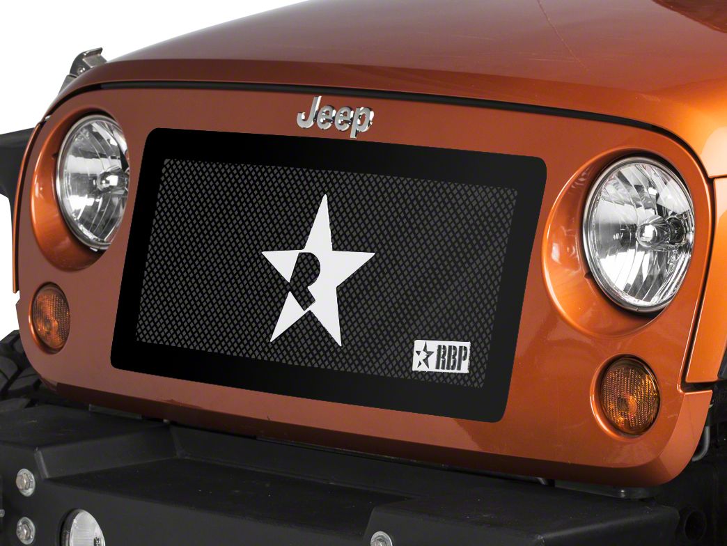 RBP Jeep Wrangler RL Series Smooth Frame Grille - Black RBP-254483 (07 ...