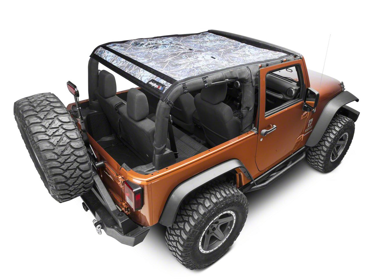 JTopsUSA Jeep Wrangler Safari Mesh; Moonshine Camo Undertow Blue JK-SAF ...