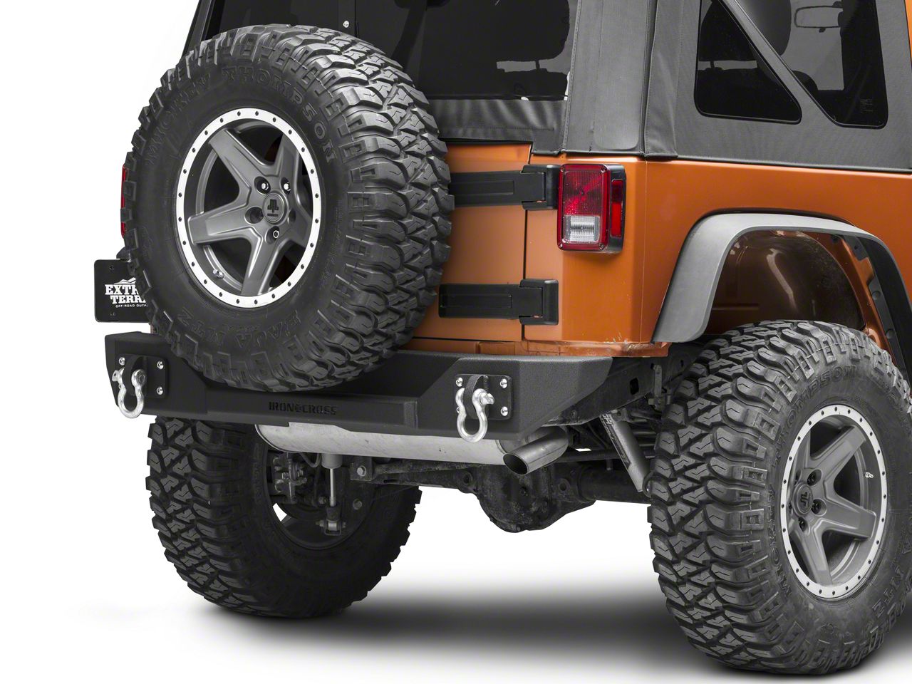 Iron Cross Automotive Jeep Wrangler Stubby Rear Bumper; Matte Black GP ...