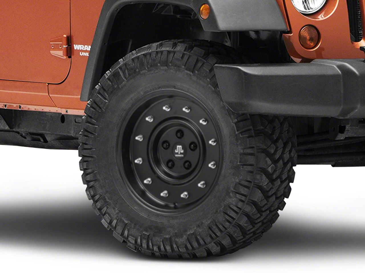 Mammoth Jeep Wrangler General Matte Black Wheel - 17x9 J104367 (07-18 ...