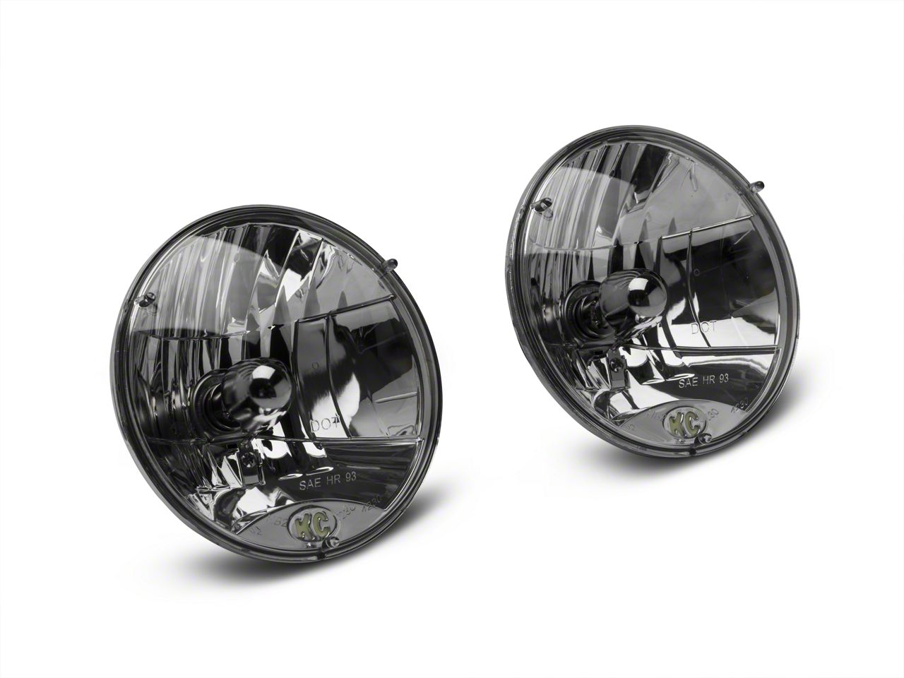 KC HiLiTES Jeep Wrangler 7 in. H4 DOT Lexan 55/60-Watt Headlights ...