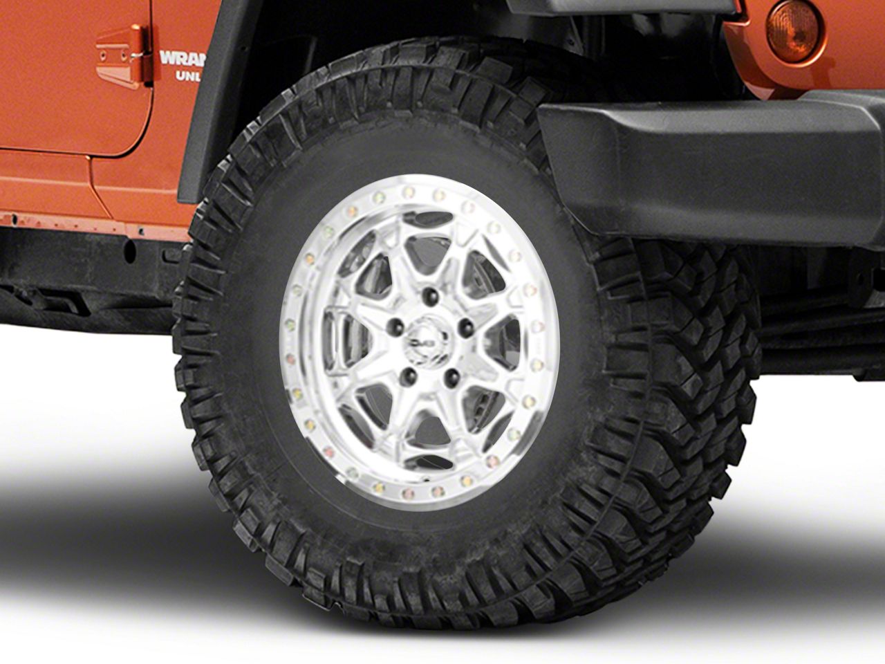 DV8 Offroad Jeep Wrangler Beadlock Polished Wheel; 17x8.5 882P-7857300 ...