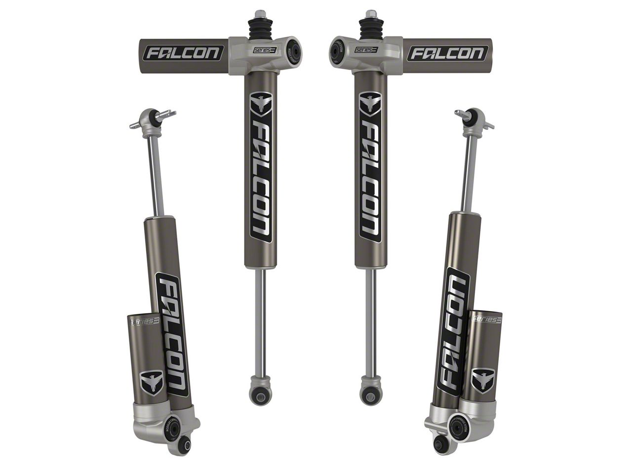 Falcon Shocks Jeep Wrangler 3.1 Sport Piggyback Front and Rear Shocks ...