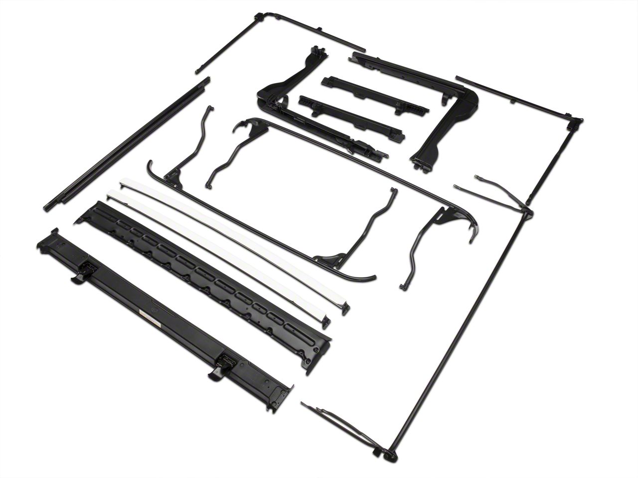 Bestop Jeep Wrangler OE Style Soft Top Replacement Bow and Frame Kit ...