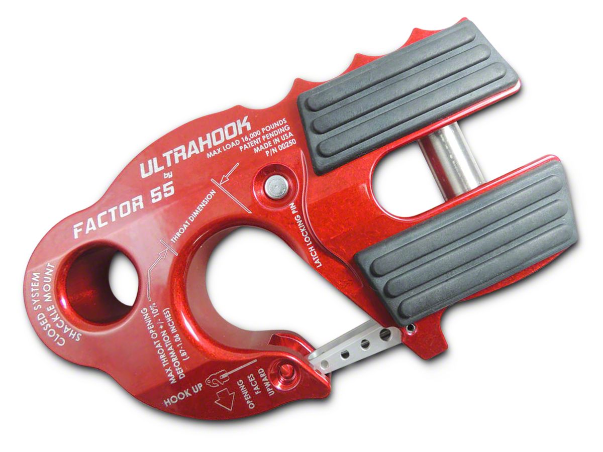 Factor 55 Jeep Wrangler UltraHook; Red 00250-01