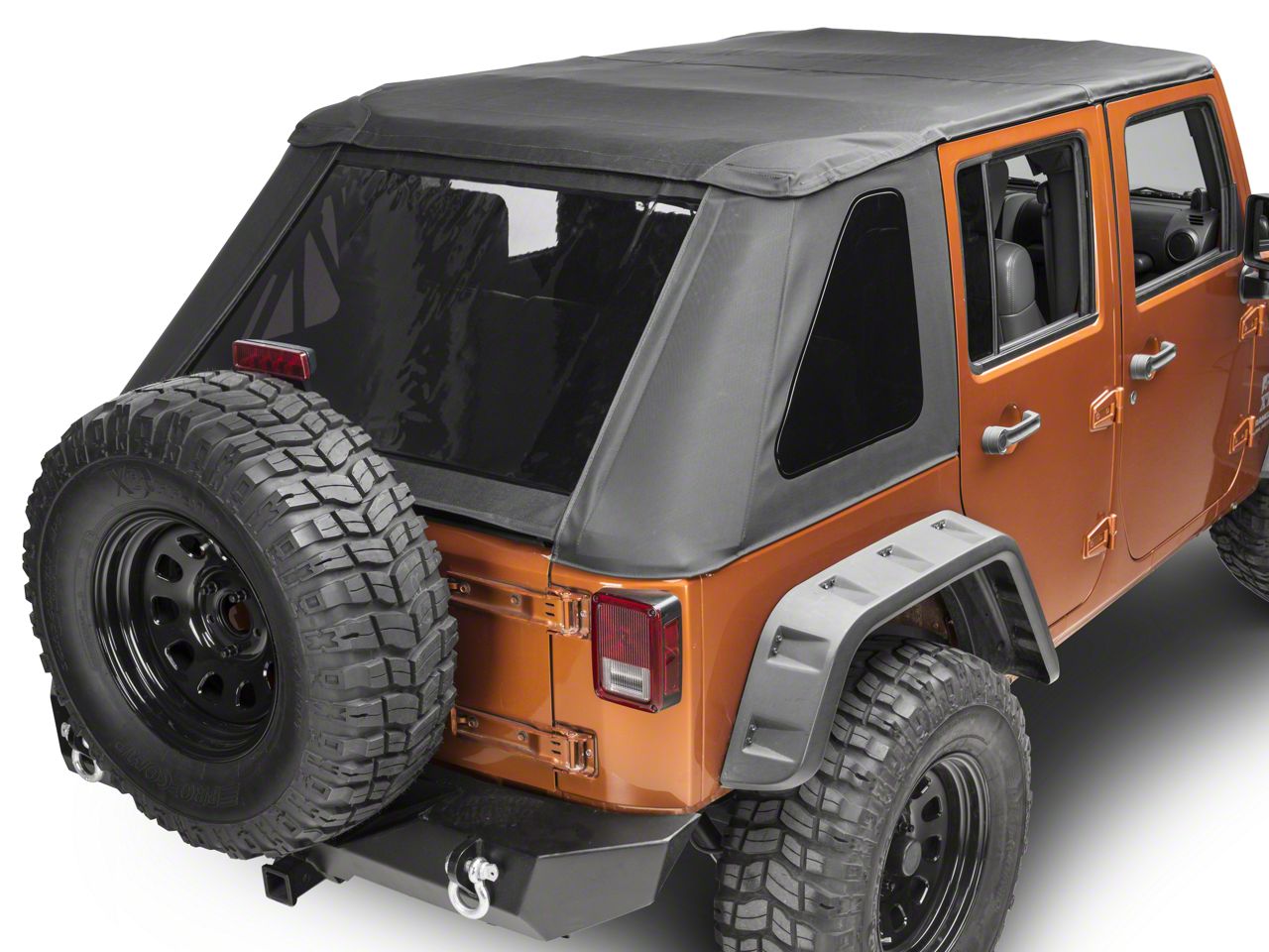 Smittybilt Jeep Wrangler Bowless Protek Combo Soft Top with Tinted ...
