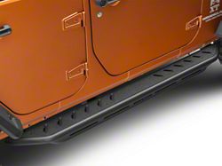 Smittybilt Jeep Wrangler SRC Classic Rock Rails w/ Step - Textured ...