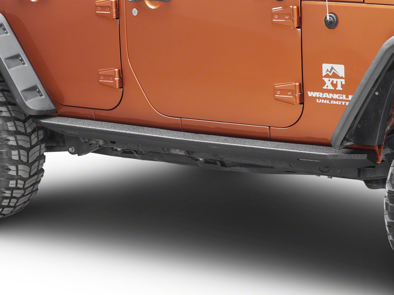 Barricade Jeep Wrangler HD Rock Sliders with LED Rock Lights; Textured ...