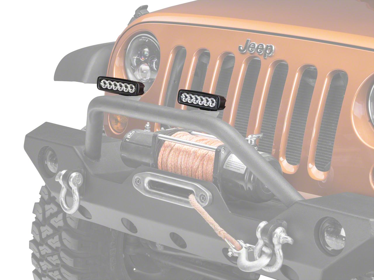 Raxiom Jeep Wrangler 6-Inch Slim 6-LED Off-Road Light; Spot Beam ...