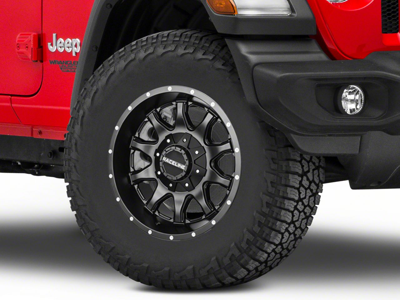 Raceline Jeep Wrangler Shift Black Wheel; 17x8.5 930B-78593+18 (18-23 ...