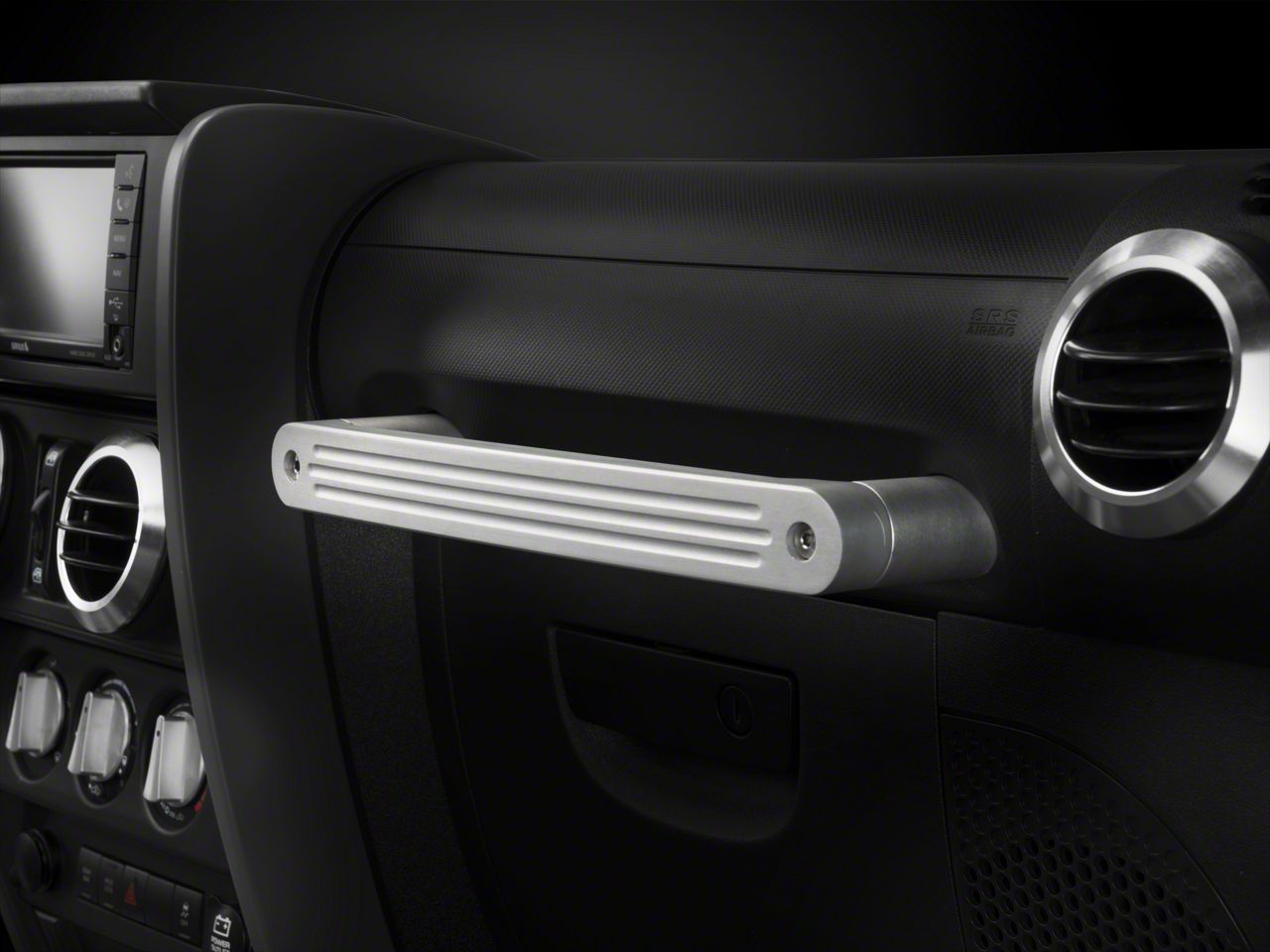 Rugged Ridge Jeep Wrangler Silver Passenger Grab Bar Handle J11077 (07 ...