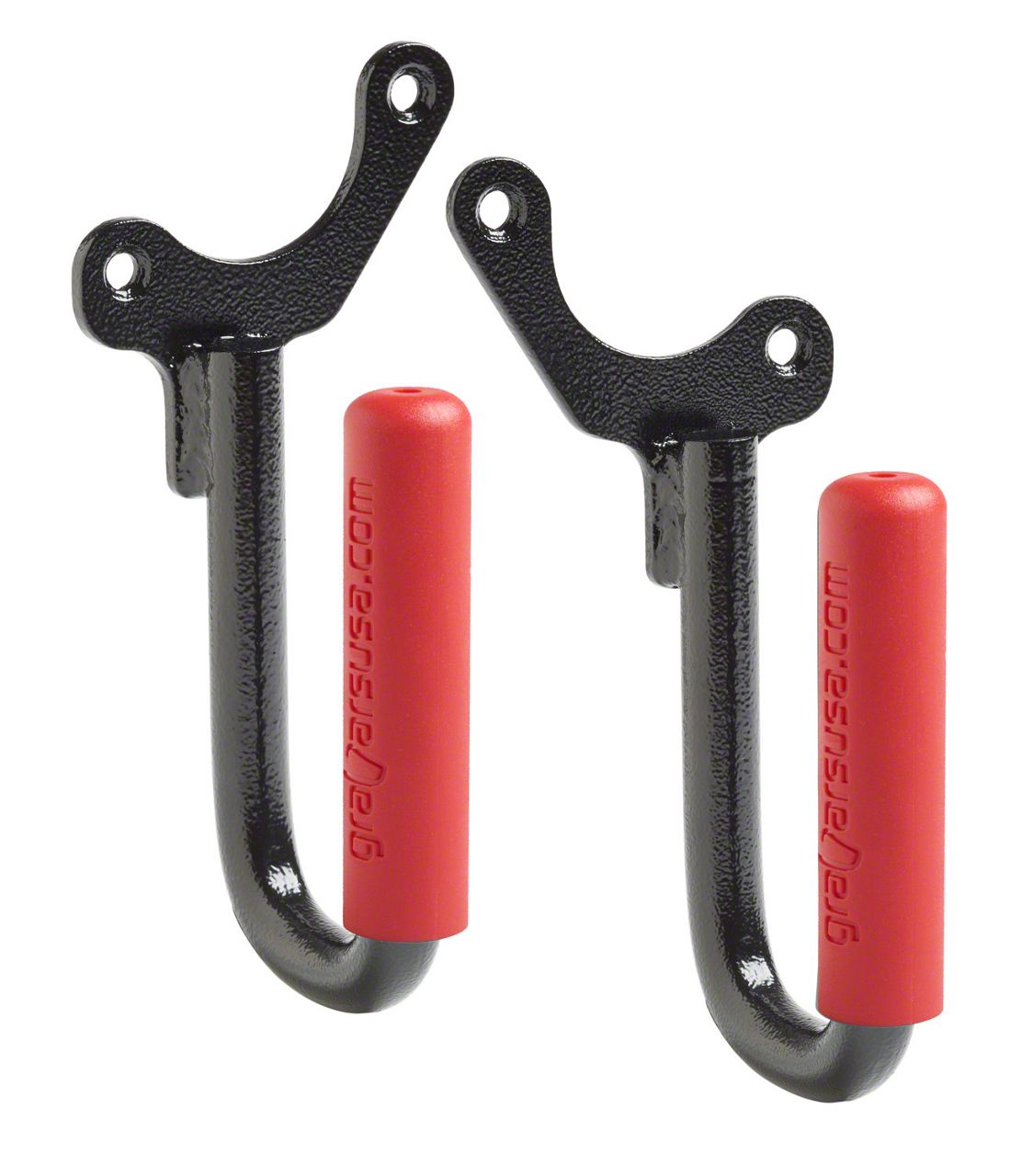GraBars Jeep Wrangler Front Grab Handles; Red Grips 1019R (87-95 Jeep ...