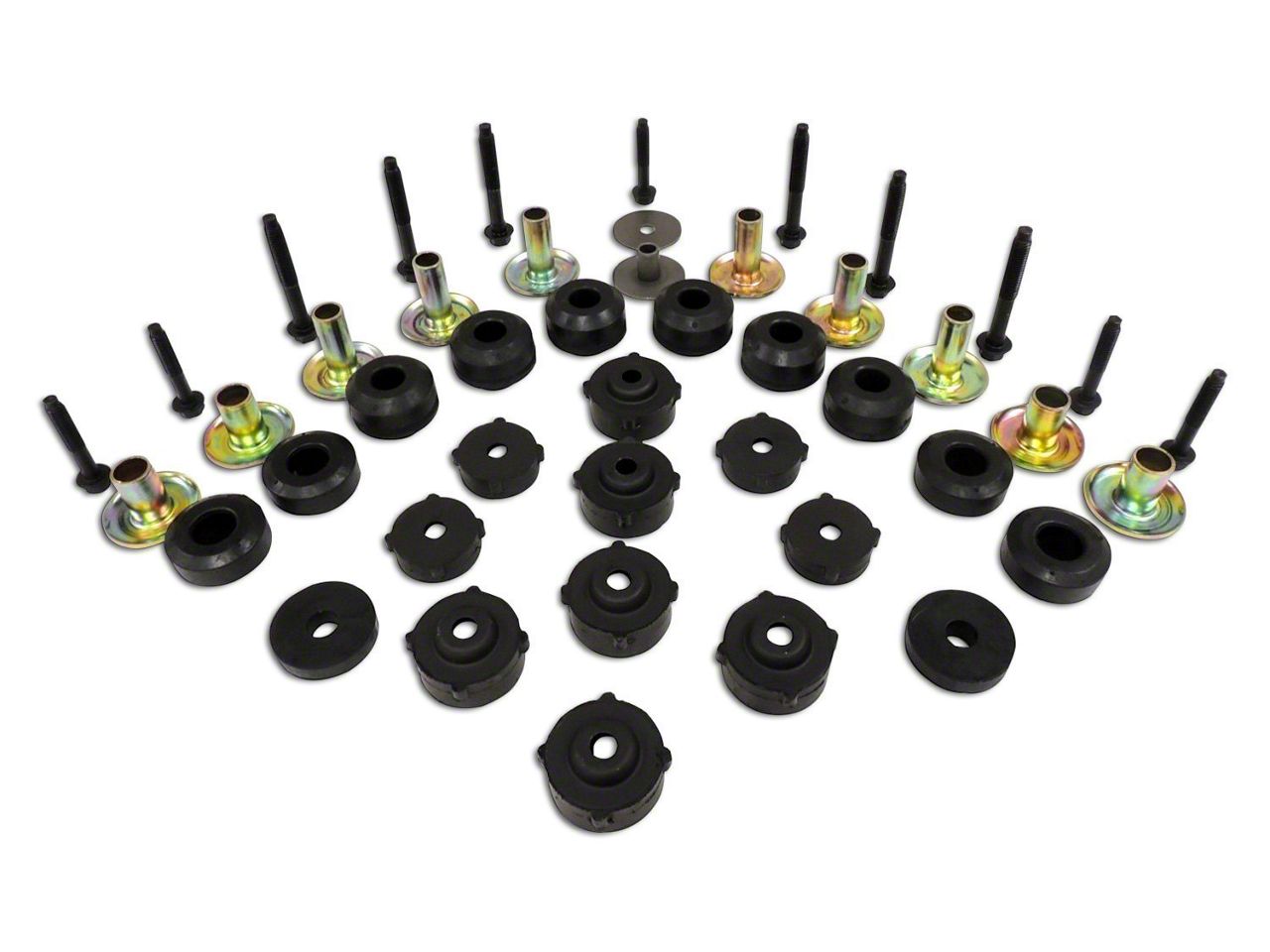 Jeep Wrangler Body Mount Master Kit; Steel Body (87-95 Jeep Wrangler YJ)