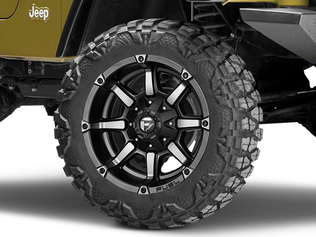 Fuel Wheels Jeep Wrangler Coupler Black Machined Wheel - 20x9 J118606 ...