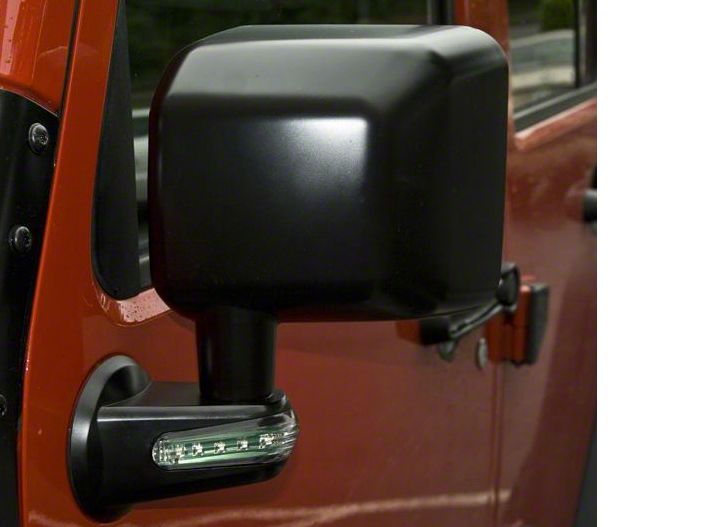 Rugged Ridge Jeep Wrangler Door Mirror w/ LED Turn Signals - Driver ...