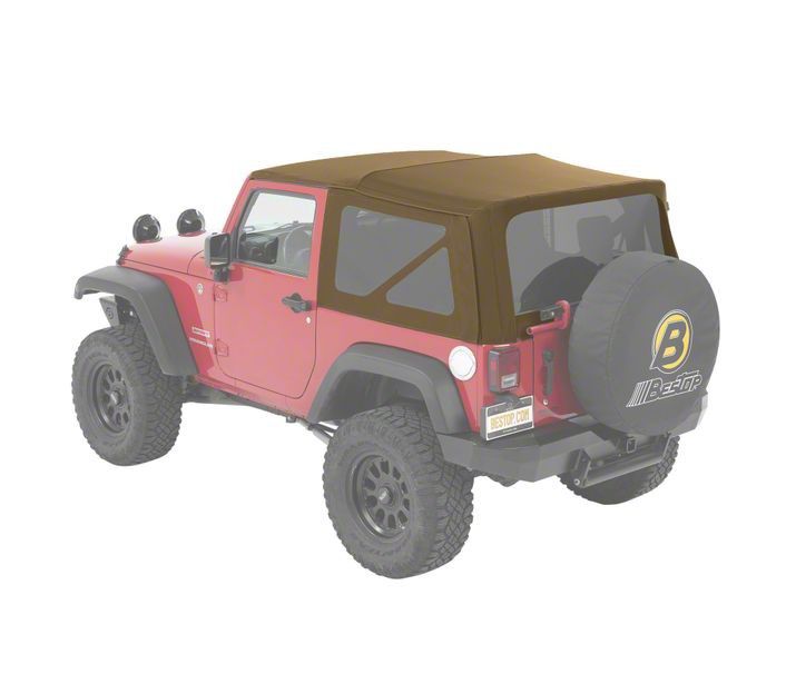Bestop Jeep Wrangler Supertop NX Soft Top; Tan Twill 54822-71 (07-18 ...