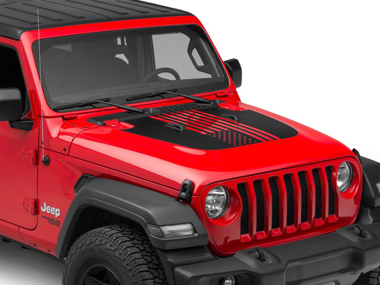 Mopar Jeep Wrangler American Flag Hood Decal 82215735 (18-19 Jeep ...