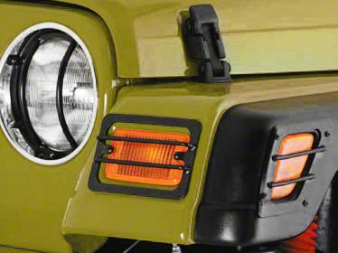 Wrangler Fits 97-06 Wrangler Smittybilt 5670 Euro Turn Signal Guard LJ TJ