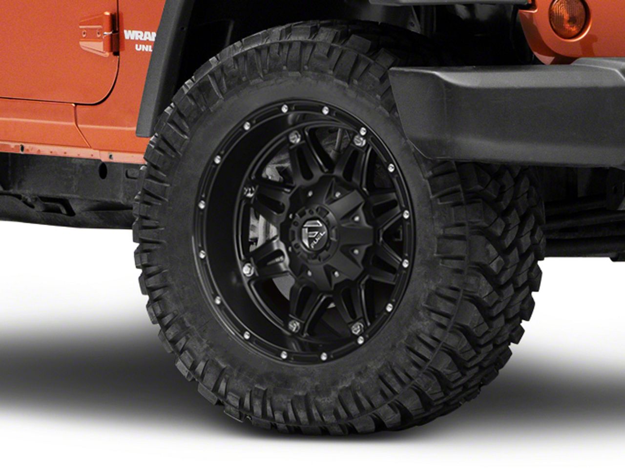 Maroon Jeep Wrangler Unlimited Rubicon Wheels