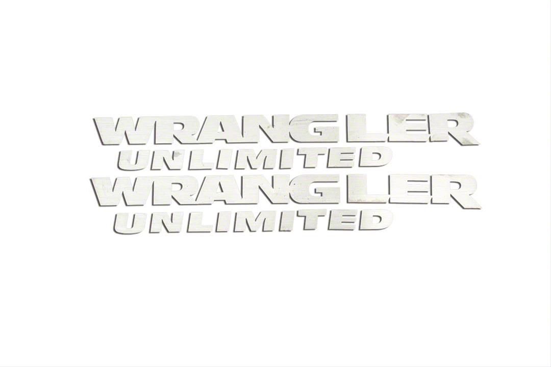 Jeep Wrangler Wrangler Unlimited Badges; Polished (07-18 Wrangler JK ...