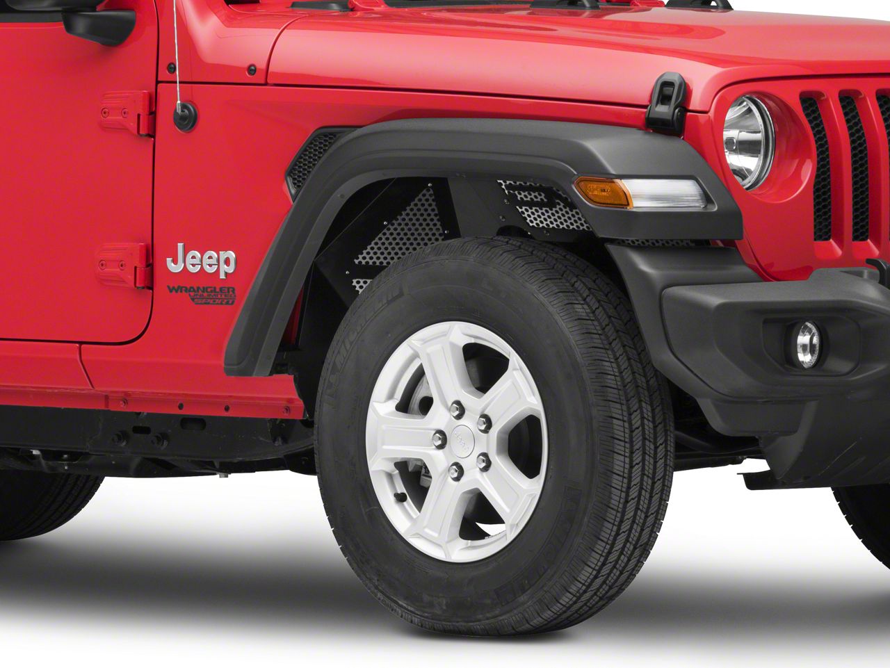 DV8 Off-Road Jeep Wrangler Front Aluminum Inner Fenders - Black INFEND ...
