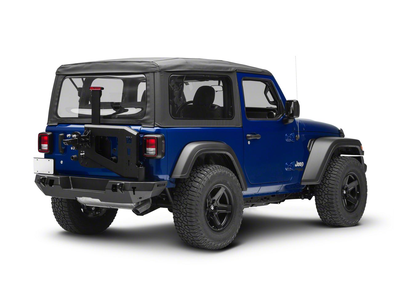 Jeep Wrangler WJ2 Rear Bumper with Tire Carrier; Textured Black (18-23 ...