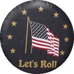 Jeep Wrangler Let's Roll Spare Tire Cover; Navy (87-18 Jeep Wrangler YJ ...