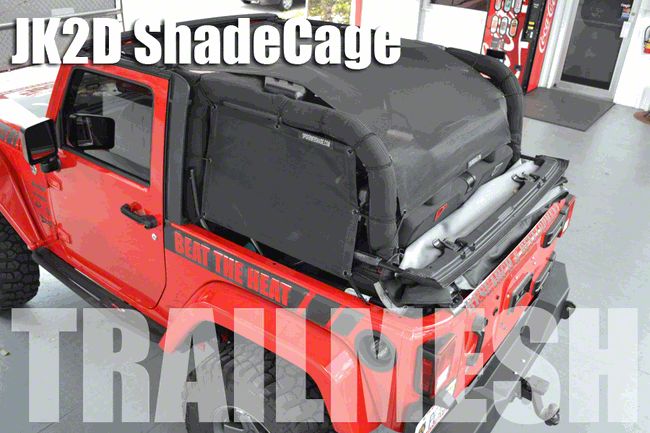 SpiderWeb Shade Jeep Wrangler ShadeCage Trail Mesh Top; Green SWS ...