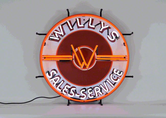 Jeep Wrangler Willys Sales Service Jeep Neon Sign