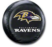 Jeep Wrangler Baltimore Ravens NFL Spare Tire Cover; Black (66-18 Jeep ...