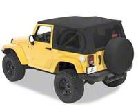 Bestop Jeep Wrangler Trektop Pro Hybrid Soft Top; Red Twill 54862-68 ...