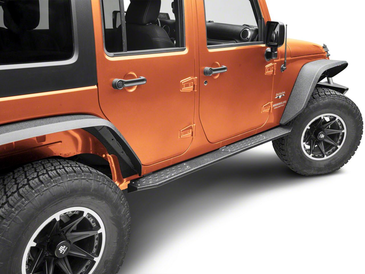 Deegan 38 Jeep Wrangler HD Rock Sliders with LED Rock Lights J130675 ...