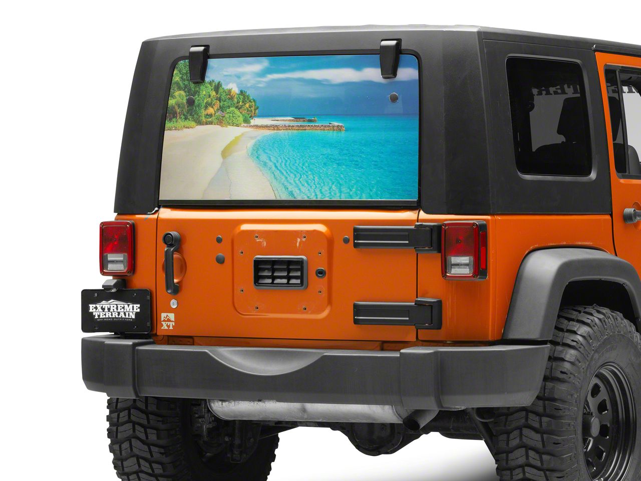 SEC10 Jeep Wrangler Perforated Beach Rear Window Decal J130874 (66-24 ...