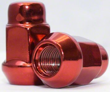 Jeep Wrangler Red Acorn Lug Nut Kit; 3/4-Inch; Set of 20 (87-18 Jeep ...