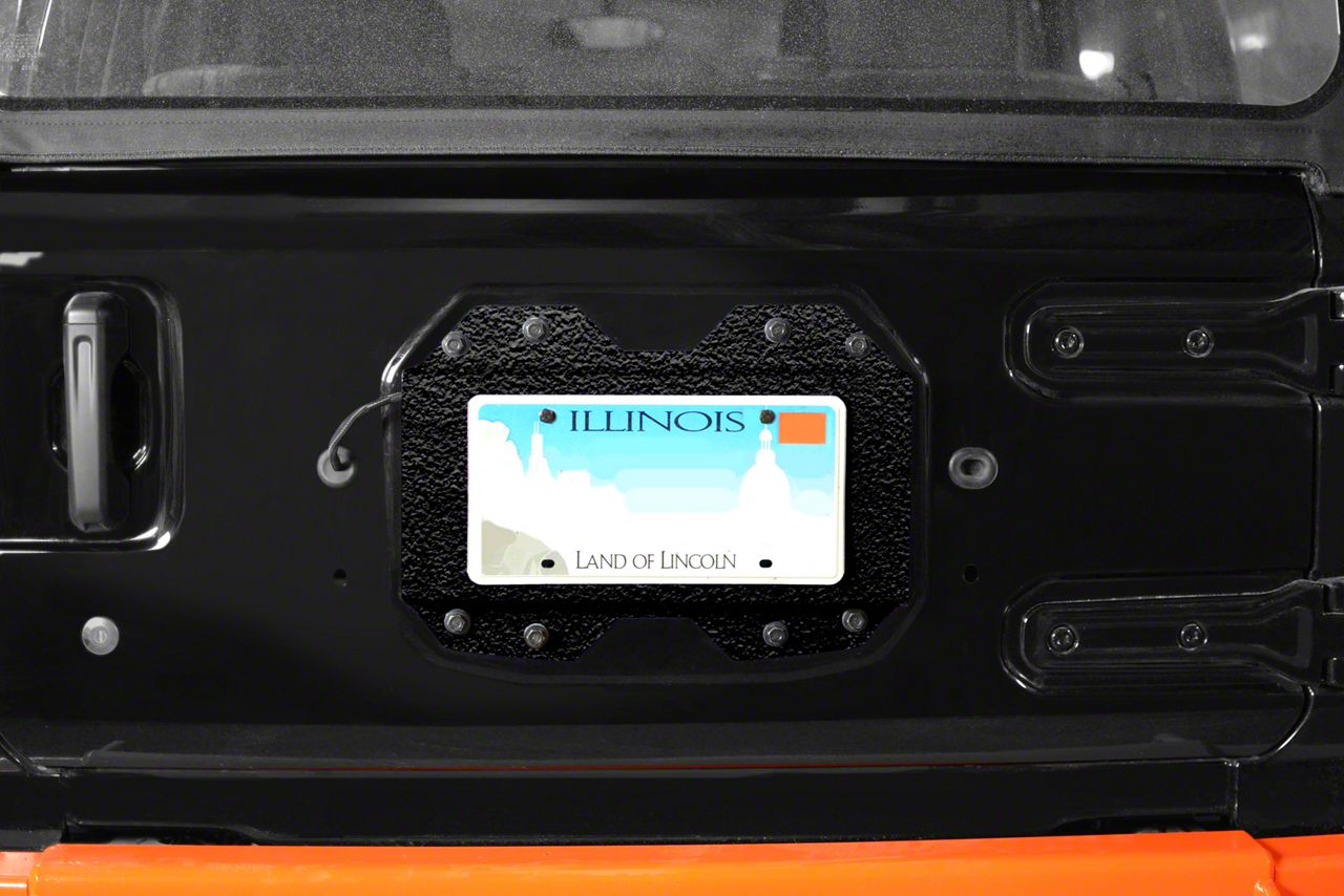 Steinjager Jeep Wrangler Rear License Plate Relocator; Texturized Black ...